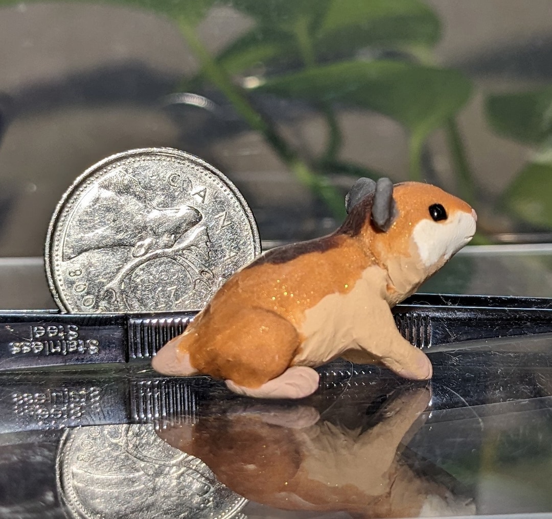 OOAK Syrian Hamster Figurine Polymer Clay Cute Handmade Pet Golden ...