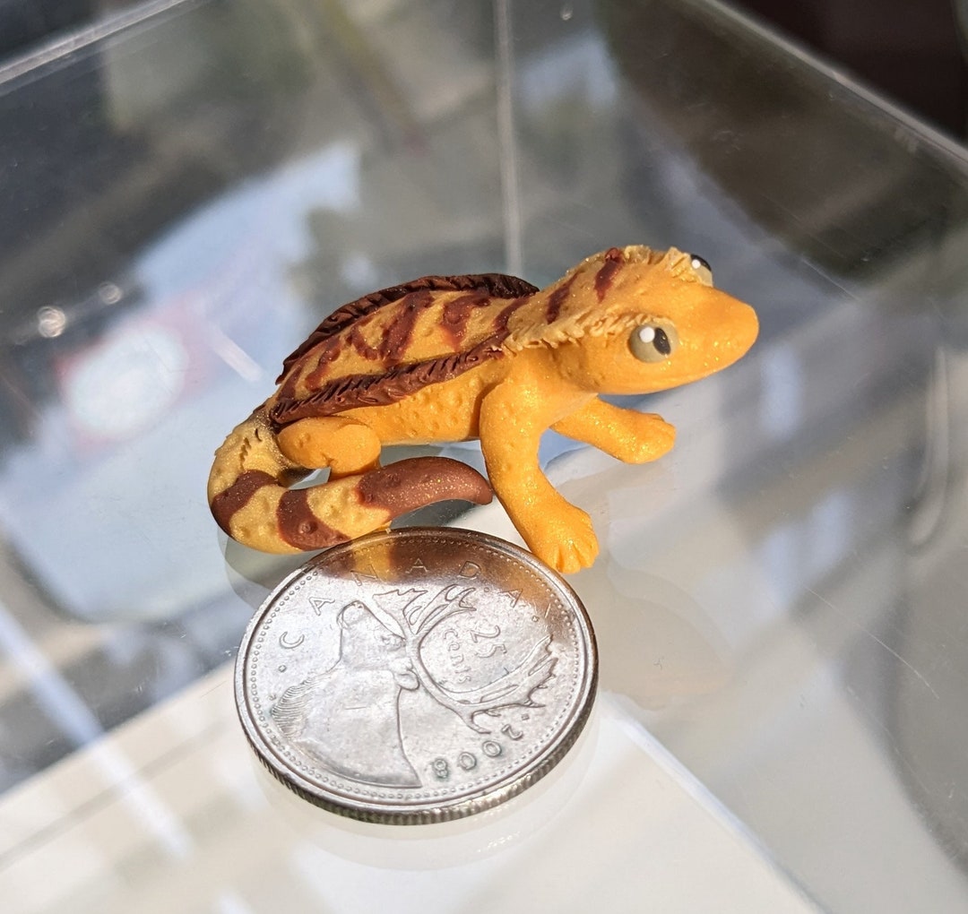OOAK Crested Gecko Figurine Polymer Clay Cute Handmade Reptile Pet ...