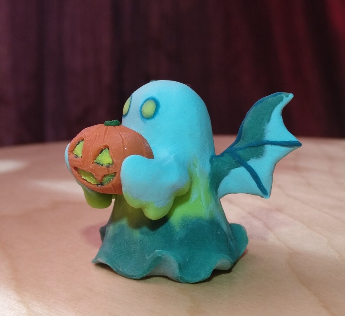 OOAK Spooky Ghost Figurine Polymer Clay Cute Handmade | Etsy UK