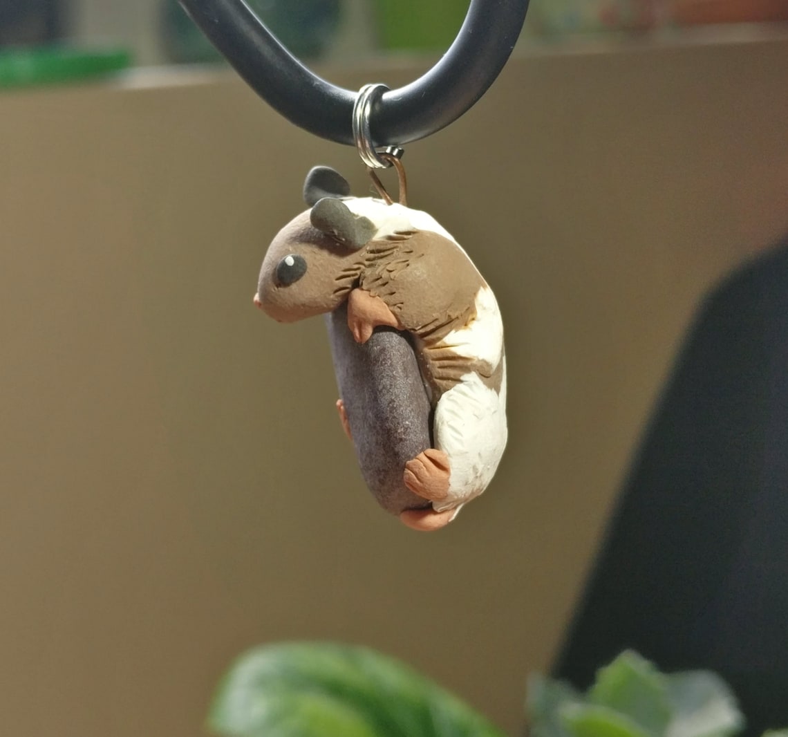 OOAK Hamster Pendant Polymer Clay Necklace Handmade Pet Syrian - Etsy