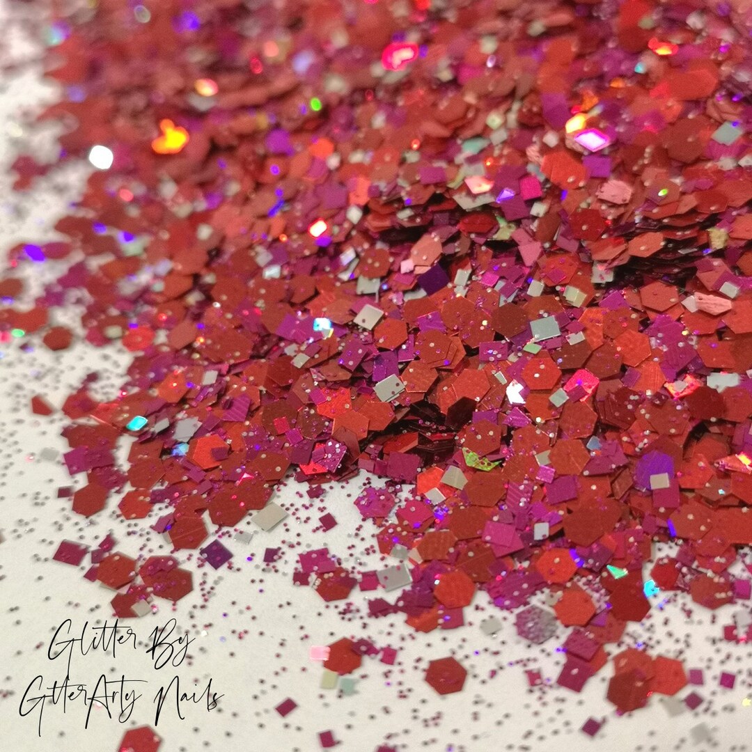 Valentine Mixed Colours and Size Glitter Mix Proposal Day - Etsy