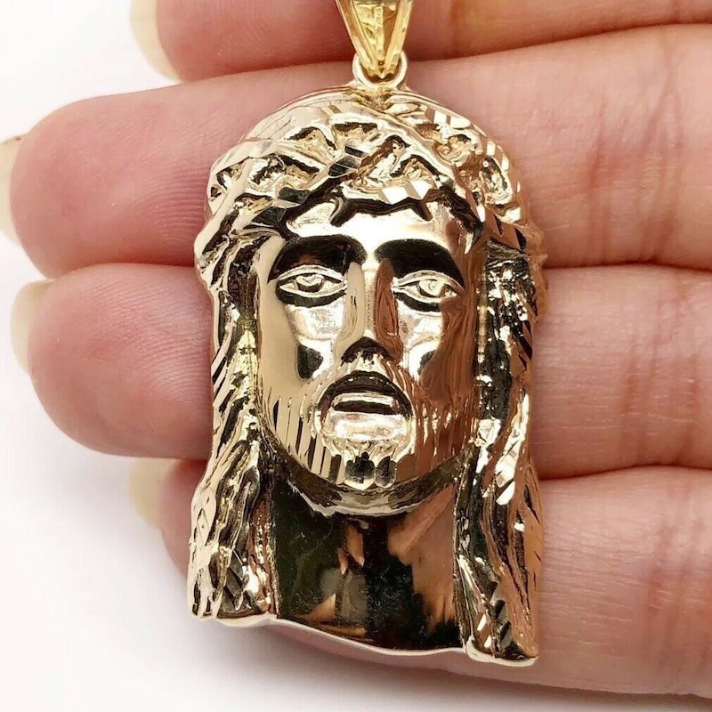 Jesus Pendant Gold - Etsy