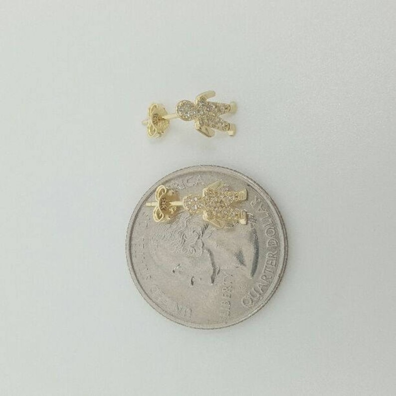 14k Solid Gold Baby Boy Stud Earrings - Etsy