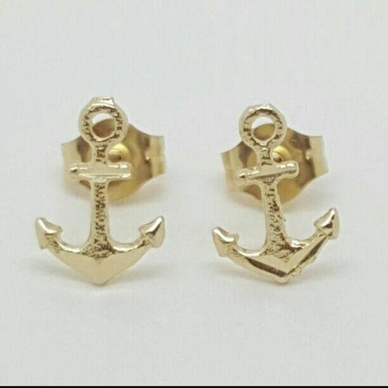 Anchor Earrings - Etsy
