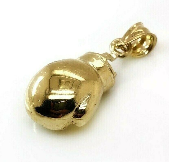 Mens 10K Yellow Gold Boxing Glove Pendant 3.8 Grams 14 Mm | Etsy