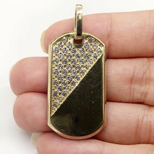 Gold Dog Tag - Etsy