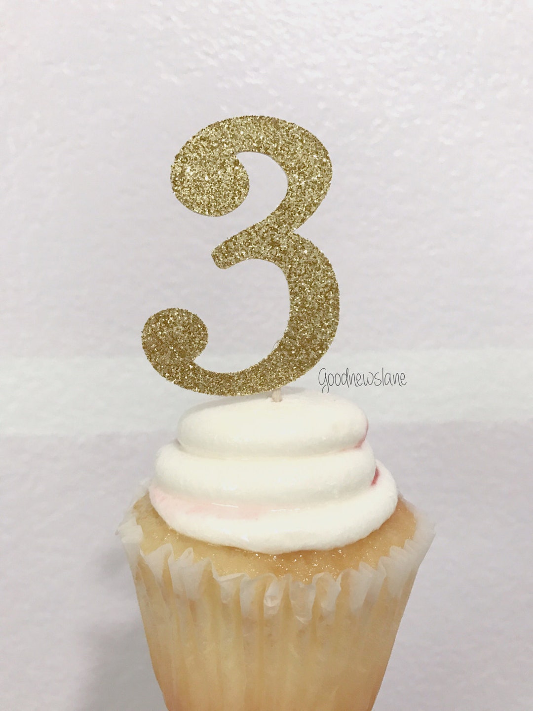 3 Cupcake Toppers, Birthday Decor, 3rd Birthday - Etsy