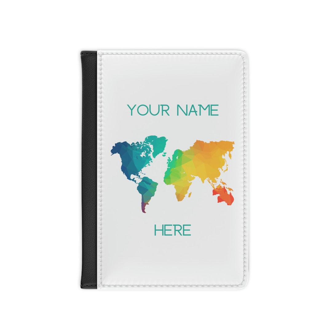 Customized Passport Cover World Map Passport Cover - Etsy