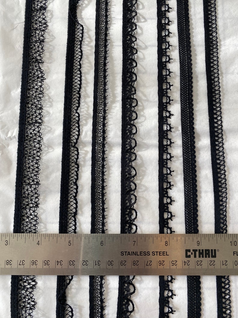 Fancy Italian Elastic Trim in Black, Various Patterns and Widths - Etsy
