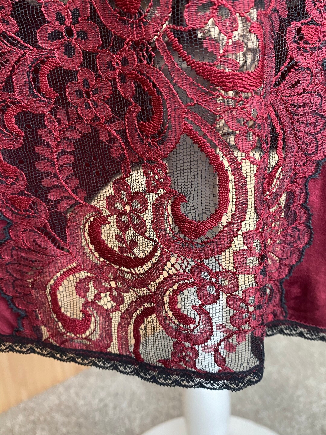 Sandwashed Silk Charmeuse Bias Cut Half Slip With Leaver's Lace Side ...