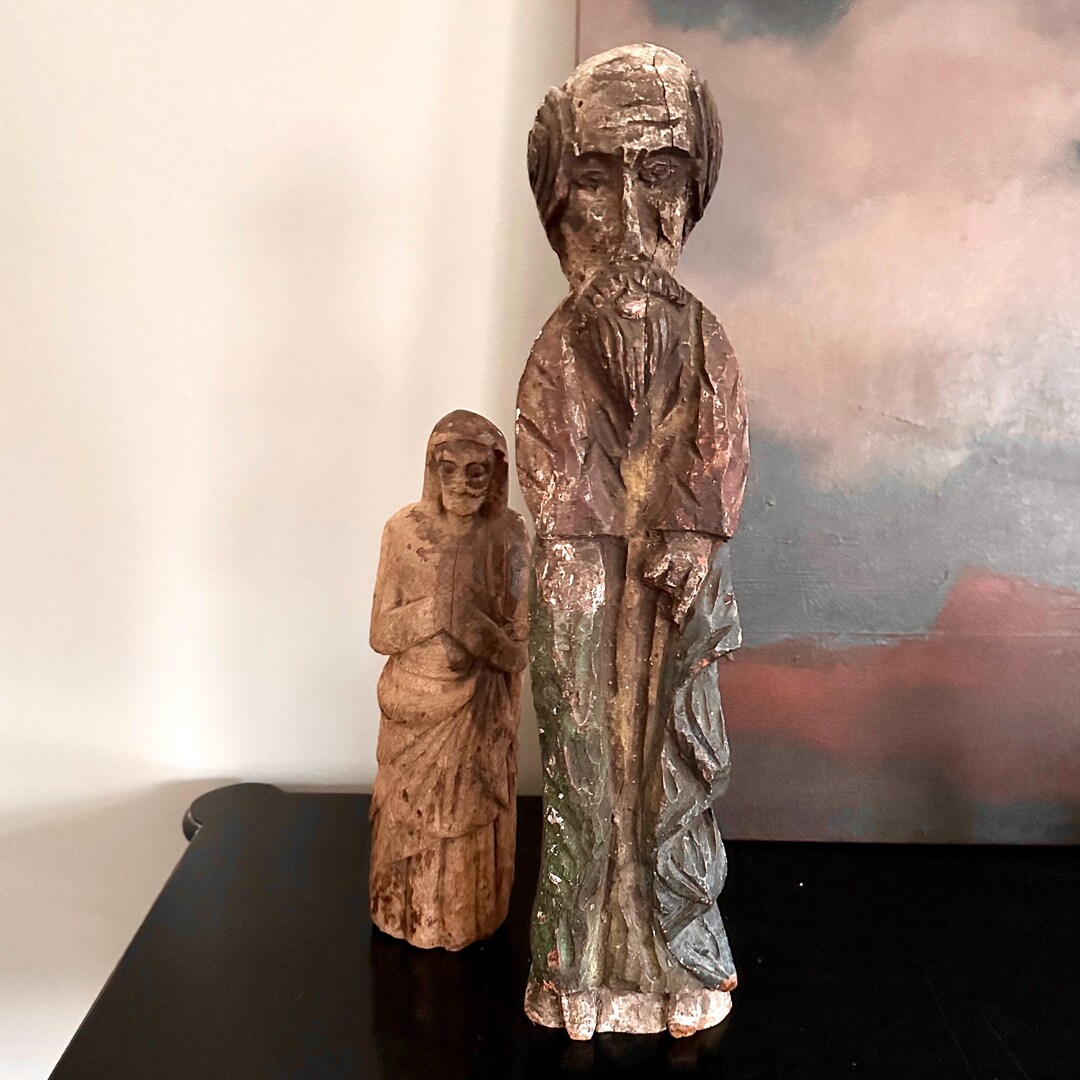Vintage Hand Carved Wood Santo (saint) From Mexico, Folk Art - Etsy