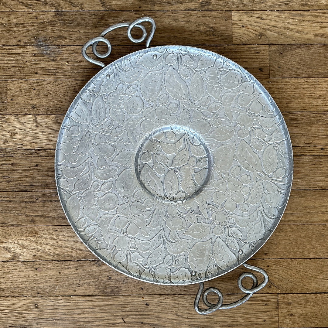 Vintage Keystoneware Aluminum "paisley" #400 Hammered Embossed Floral ...