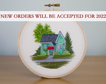 House Embroidery | Etsy