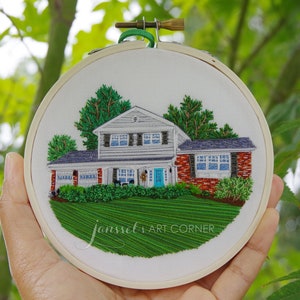 Custom Hand Embroidery of House, Building or Structure Commissioned - Etsy