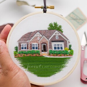Custom Hand Embroidery of House, Building or Structure Commissioned - Etsy