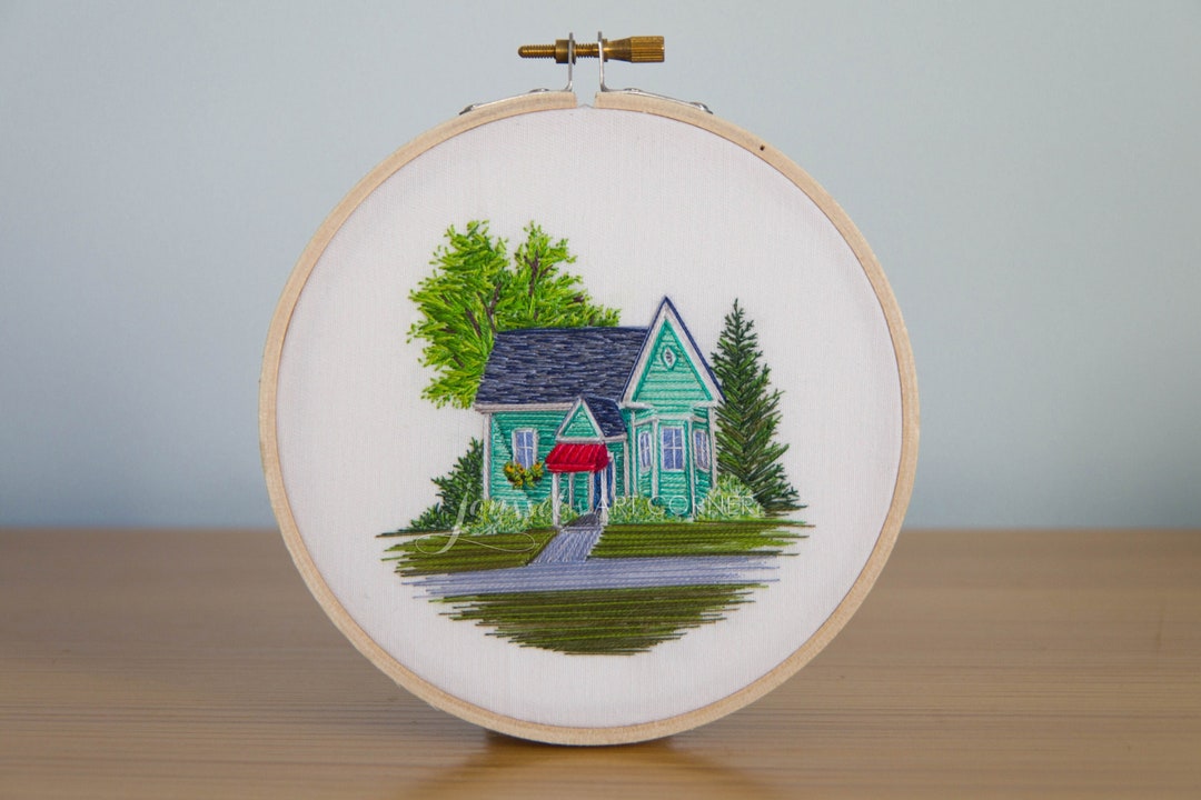 Custom Hand Embroidery of House, Building or Structure Commissioned - Etsy