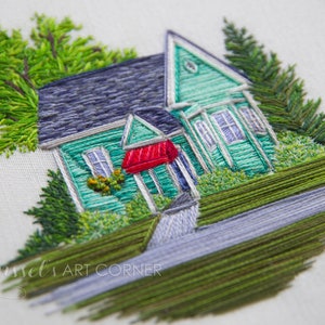 Custom Hand Embroidery of House, Building or Structure Commissioned - Etsy