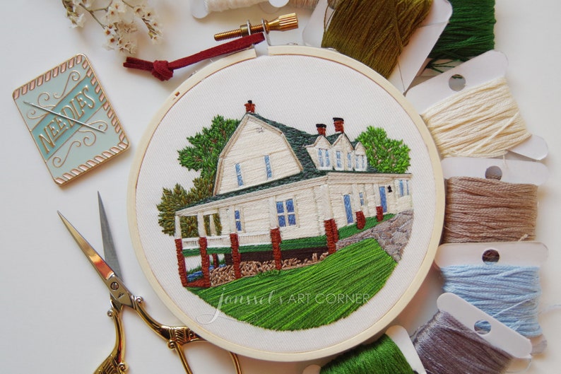 Custom Hand Embroidery of House Building or Structure - Etsy