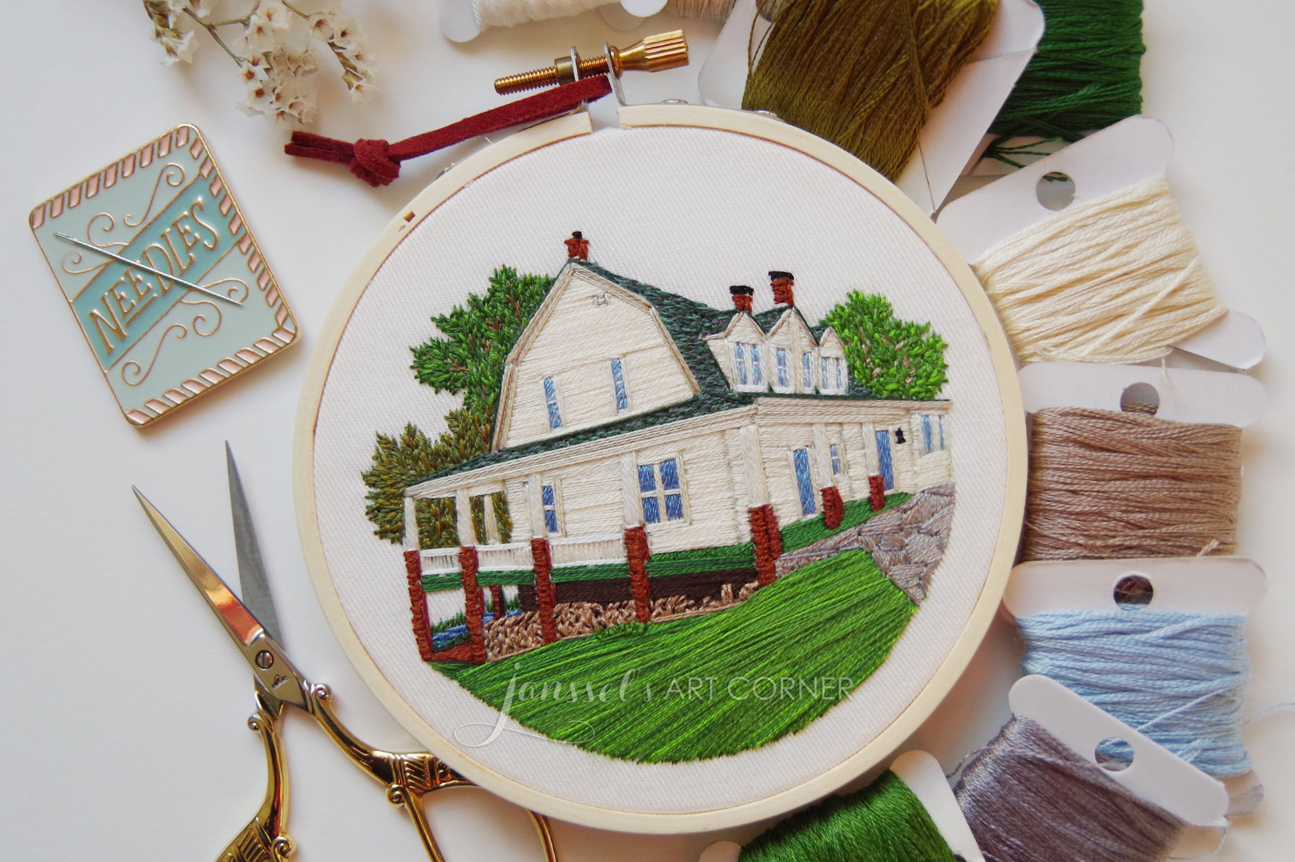 Custom Hand Embroidery of House Building or Structure - Etsy