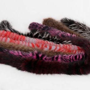 Silver Fox Scarf. Handmade Sewed in Round Shape. - Etsy