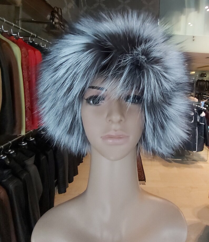 FUR HEADBAND, Real SILVER Fox Fur Bands . Easy to Fit Like Band or ...