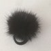 Black Furry Ring, Mink Pompom Ring, Mink Finger Ring With Genuine ...