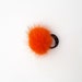 Orange Fur Ring, Mink Pompom Ring, Mink Finger Ring With Genuine ...