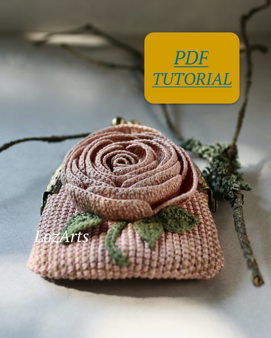 PDF Pattern to Crochet Coin Purse in Vintage Style, Frame Purse ...