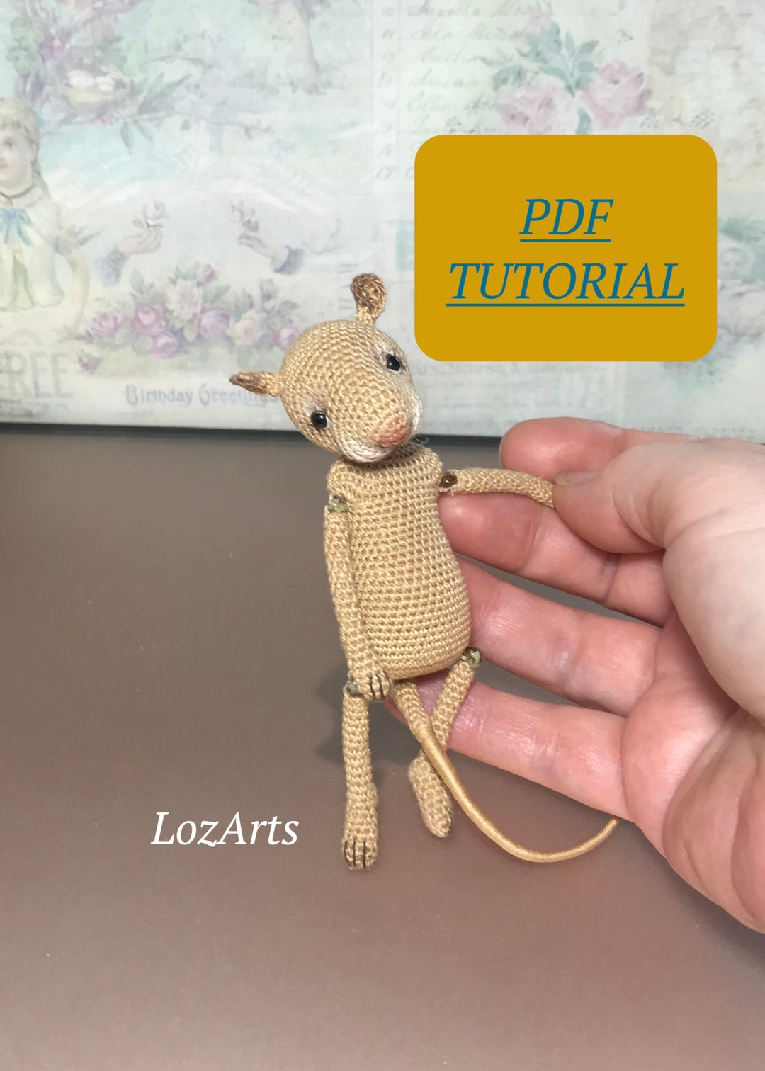 Crochet Rat Pattern, Detailed PDF Tutorial, How to Crochet and Tone ...