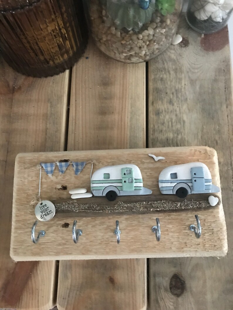 Handmade clay and driftwood key holders made to order | Etsy