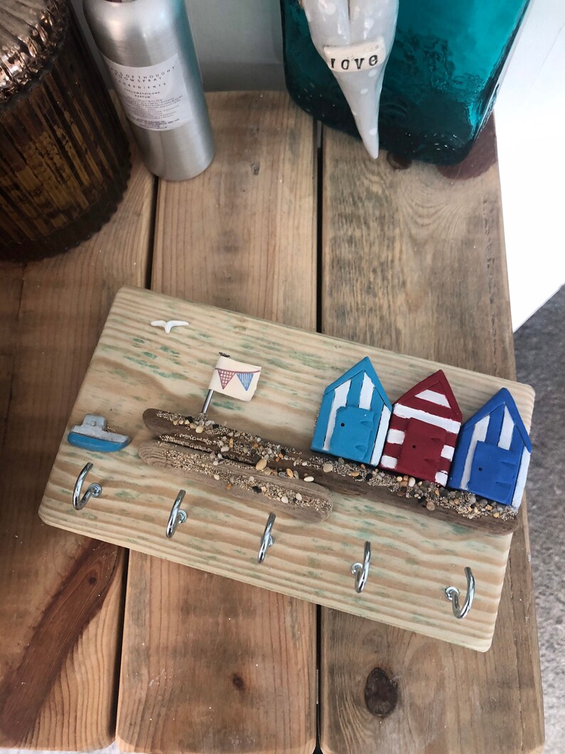 Handmade clay and driftwood key holders made to order | Etsy