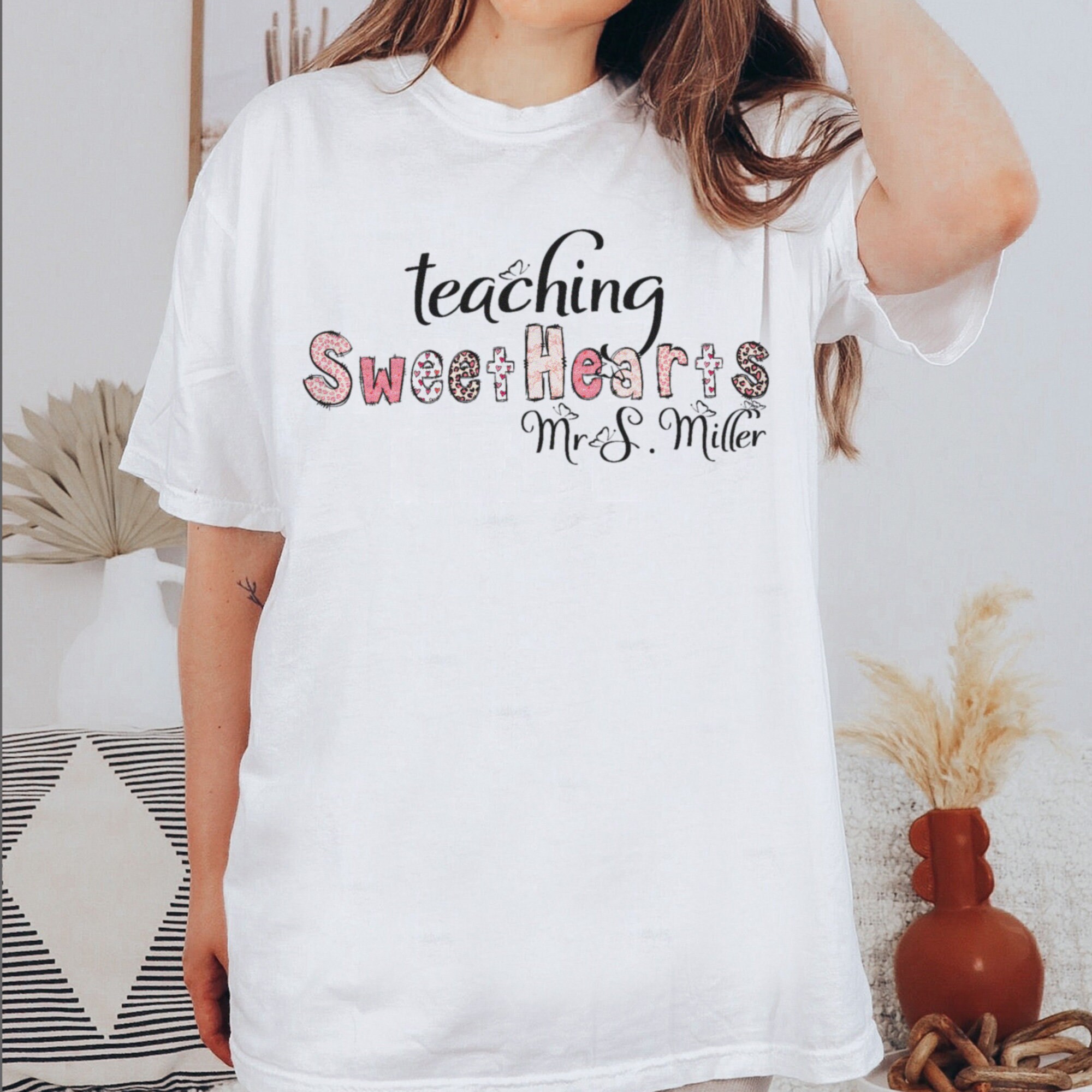 Personalized Teacher Valentines Day Sweatshirt Teaching Sweethearts ...