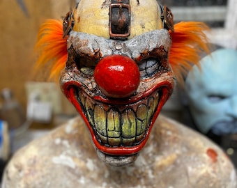 3D Printed Sweet Tooth Clown Mask Inspired by Twisted Metal Red and ...