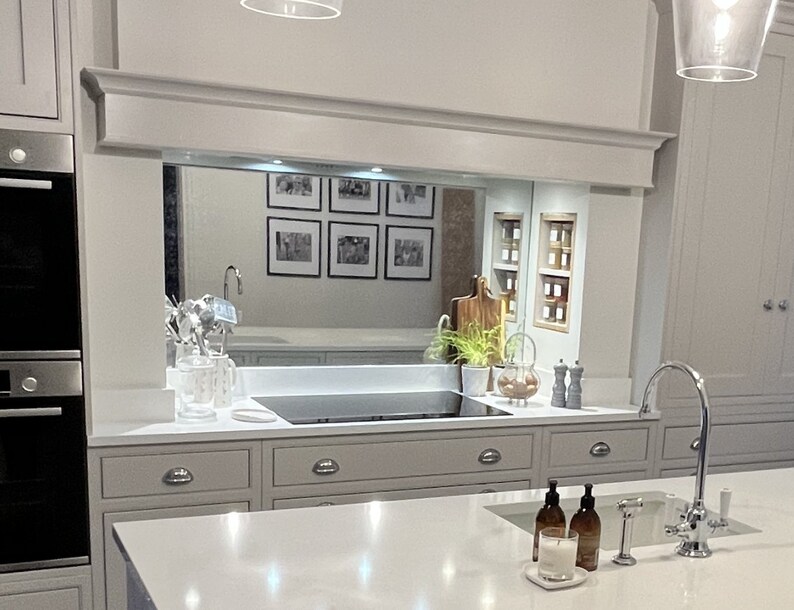 Distressed Mirror Toughened Glass Splashback - Etsy UK