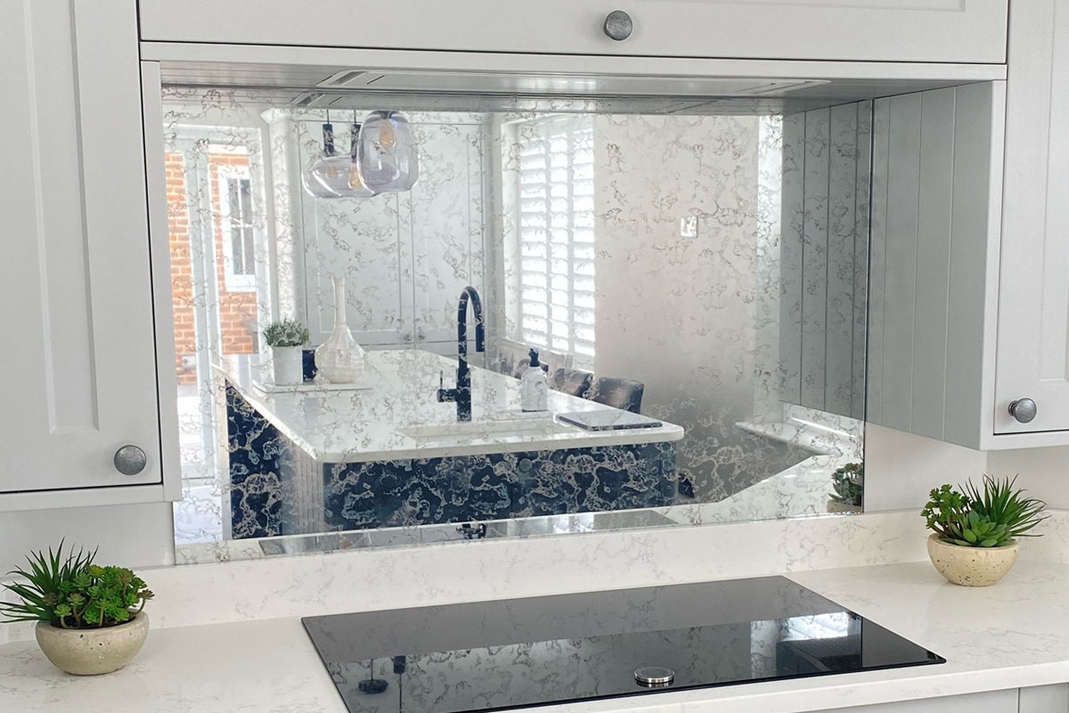 Nuvola Antique Mirror Toughened Glass Splashback - Etsy UK