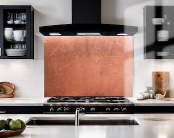 Brushed Copper Glass Kitchen Splashback - UK Manufactured Toughened ...