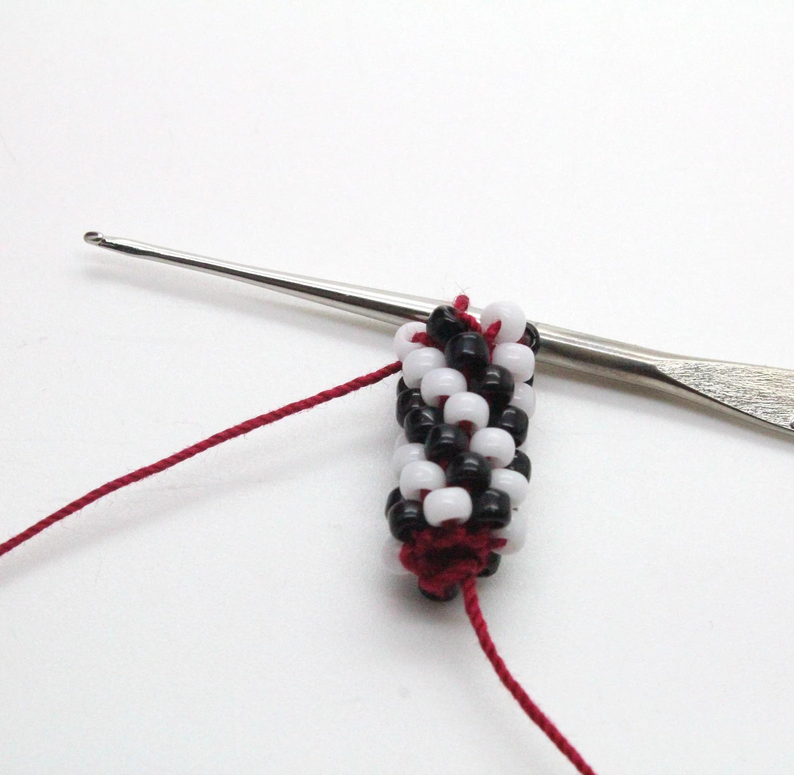 Step-by-step TUTORIAL Crochet a Beaded Rope Slip Stitch Method - Etsy