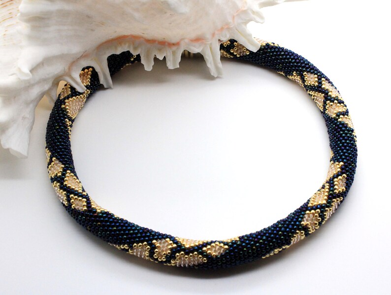 Bead Crochet PATTERN python Line Necklace - Etsy