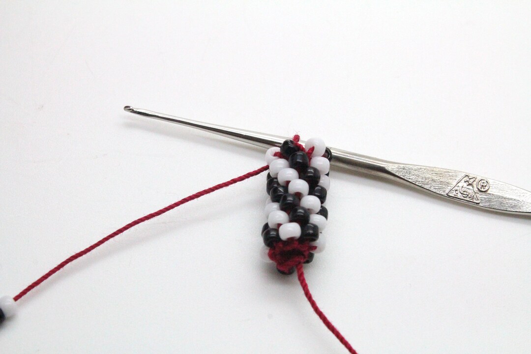 Step-by-step TUTORIAL Crochet a Beaded Rope Slip Stitch Method - Etsy