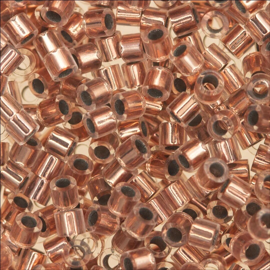 DBS037 - Miyuki 15/0 Delica Round - Copper Lined Crystal - Etsy