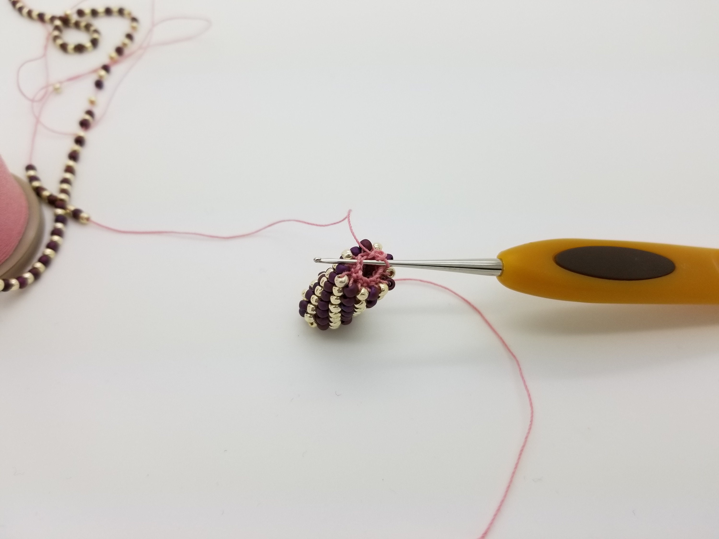 Step-by-step TUTORIAL How to Crochet a Double Bead/euro Method - Etsy