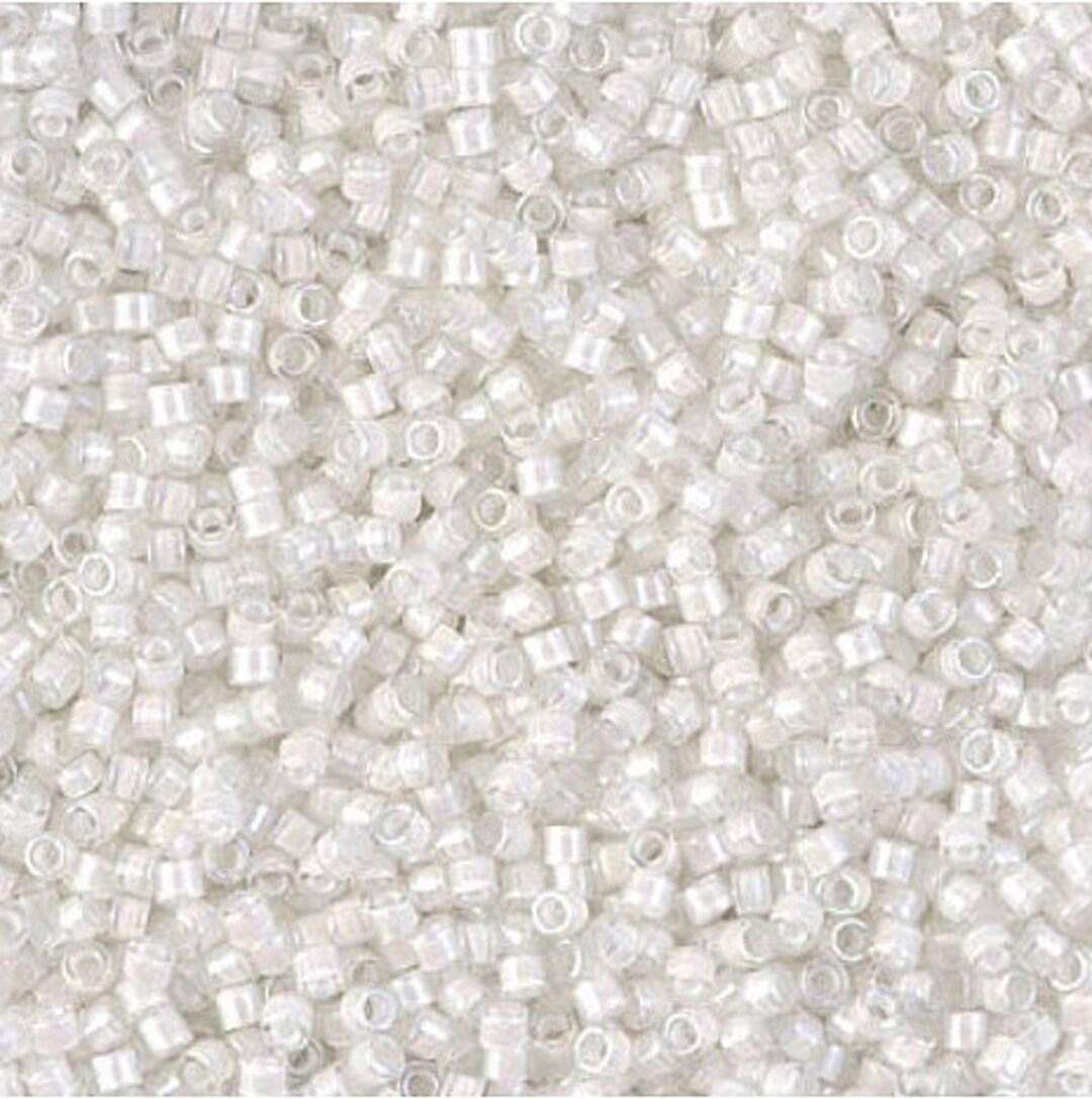 DB066 - MIYUKI DELICA, Lined White AB, Japanese Seed Beads Size 11/0 - Etsy