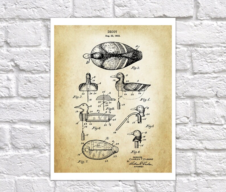 Duck Hunting Decoys Art set of 4 Unframed Prints Duck Hunting | Etsy