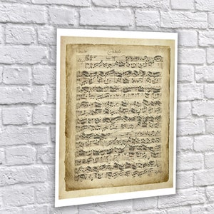 Johann Sebastian Bach Music Score Manuscript Handwriting Set of 4 Sheet ...