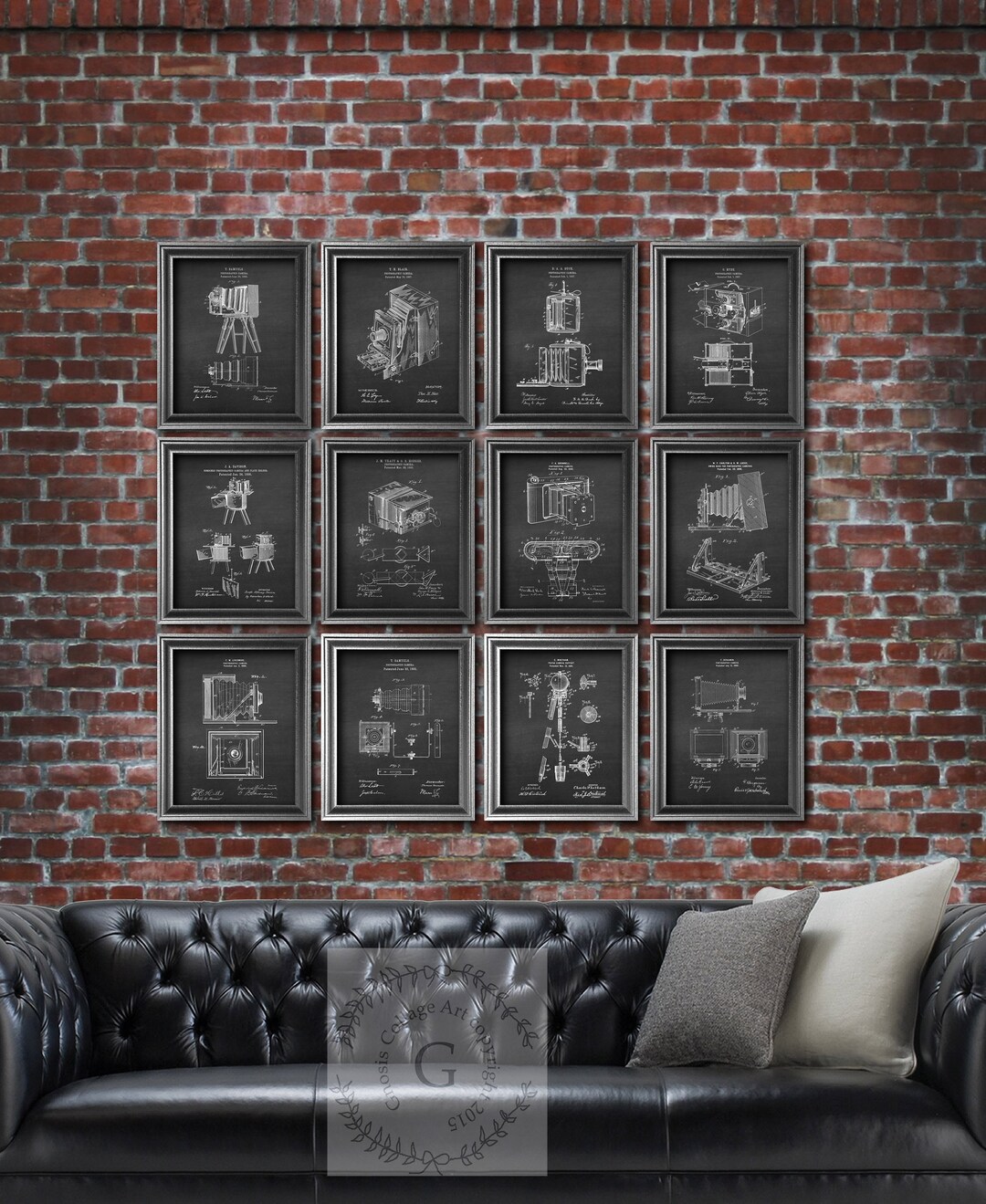 Camera Patent Prints Group of 12 Unframed Photographic Camera Wall ...