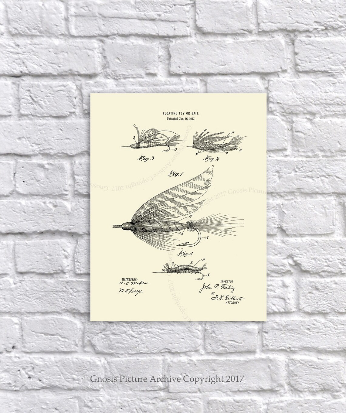 Fly Fishing Decor Fishing Lure Fly Rod Patent Art Prints Set - Etsy