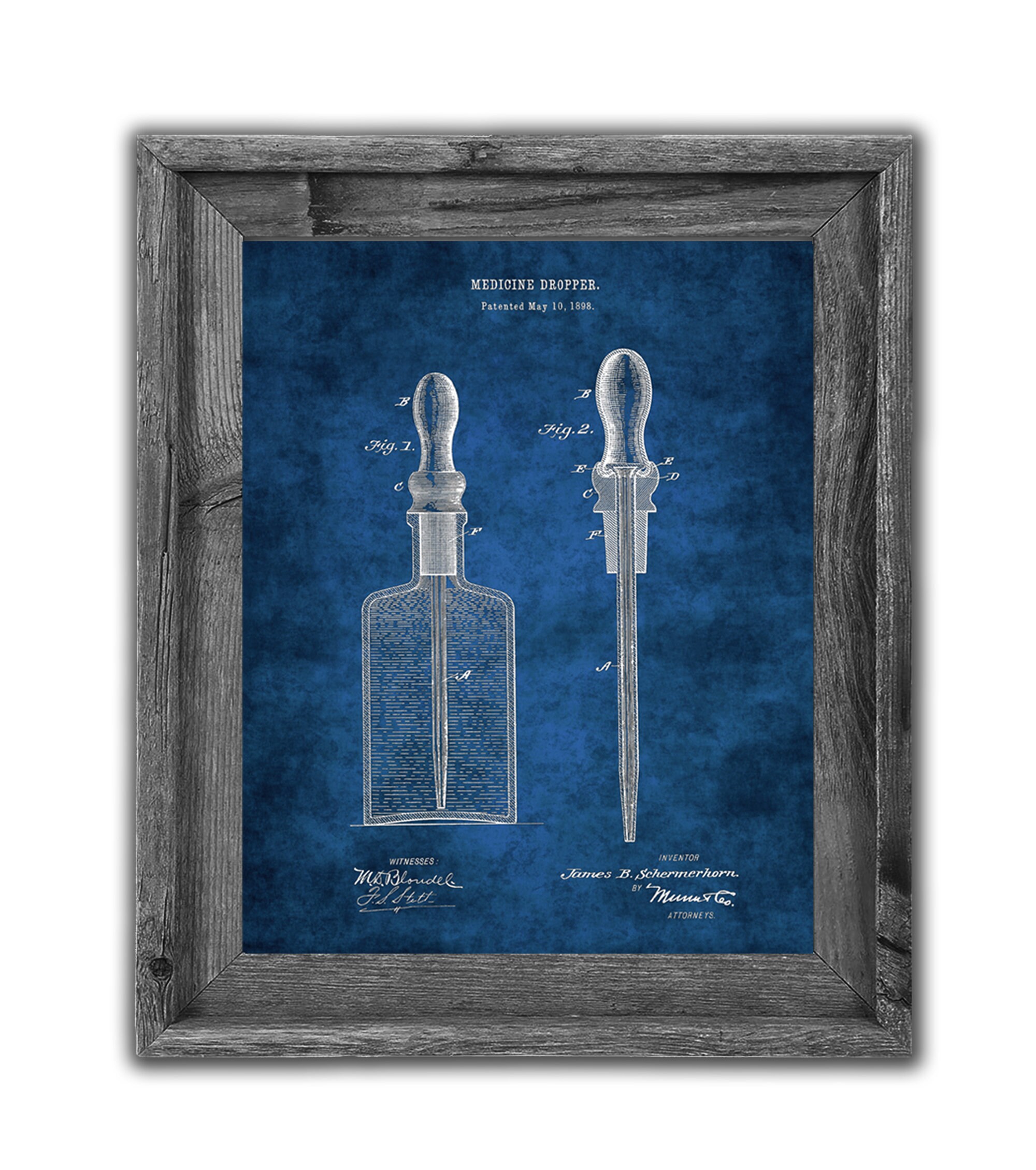 Pharmacist Gift Wall Decor Set of 4 Blueprint for Pharmacy | Etsy