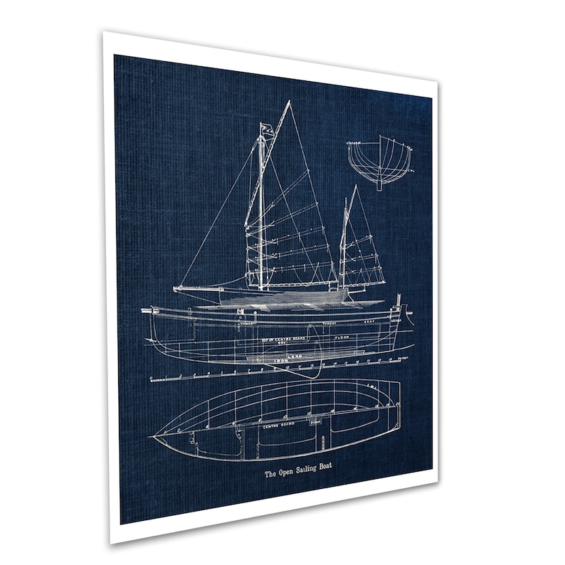 Yacht Blueprints Sailing Wall Art Set of 6 Unframed Art Prints - Etsy