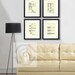 Bathroom Decor Posters Set of 4 Cream Wall Art. Retro Bathroom Art ...
