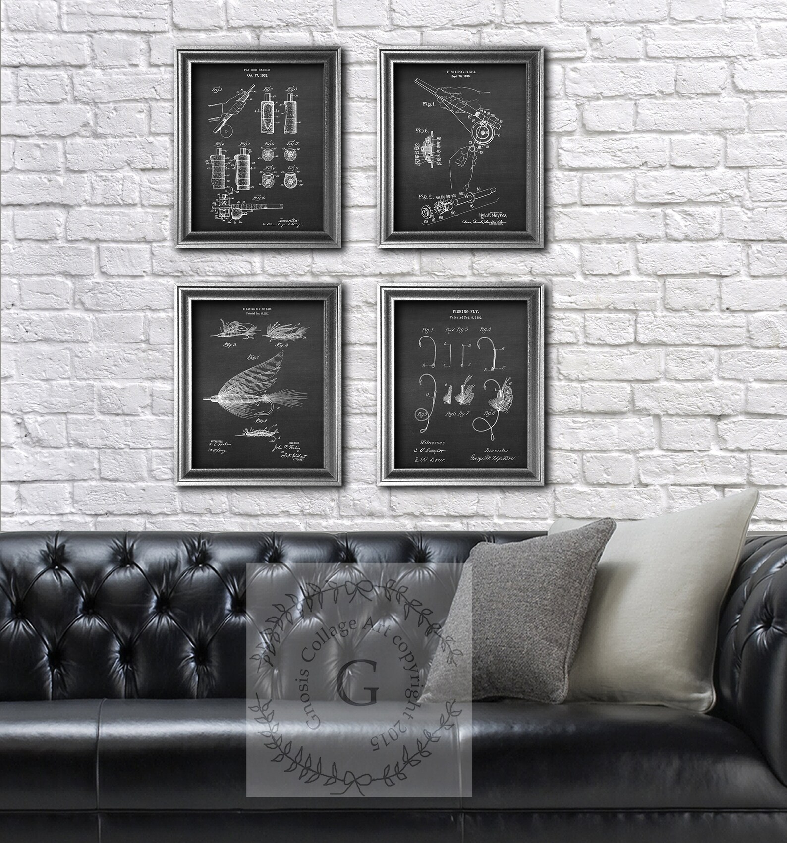 Fly Fishing Decor Art Prints a Set of 4 Fly Fishing Gear | Etsy